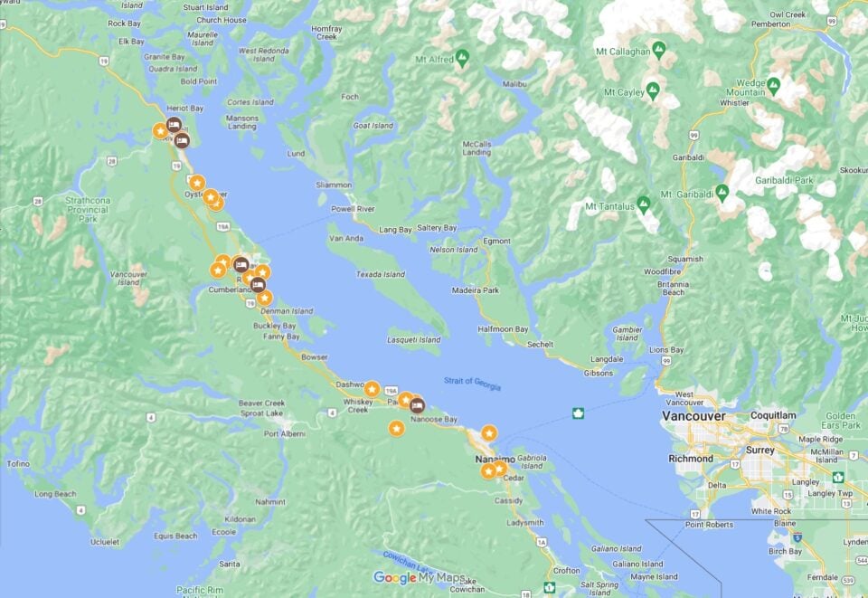 Nanaimo to Campbell River Road Trip Guide: 16 Great Places to Stop